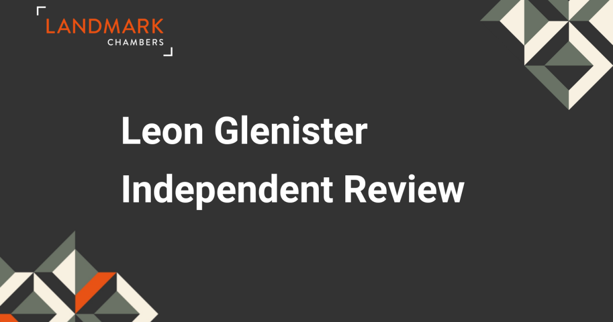 Leon Glenister’s Independent Review report on EHC… - Landmark Chambers
